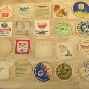 Beer Bar Coaster, 20 German Beer Cardboard Coasters, Assorted Bar ...