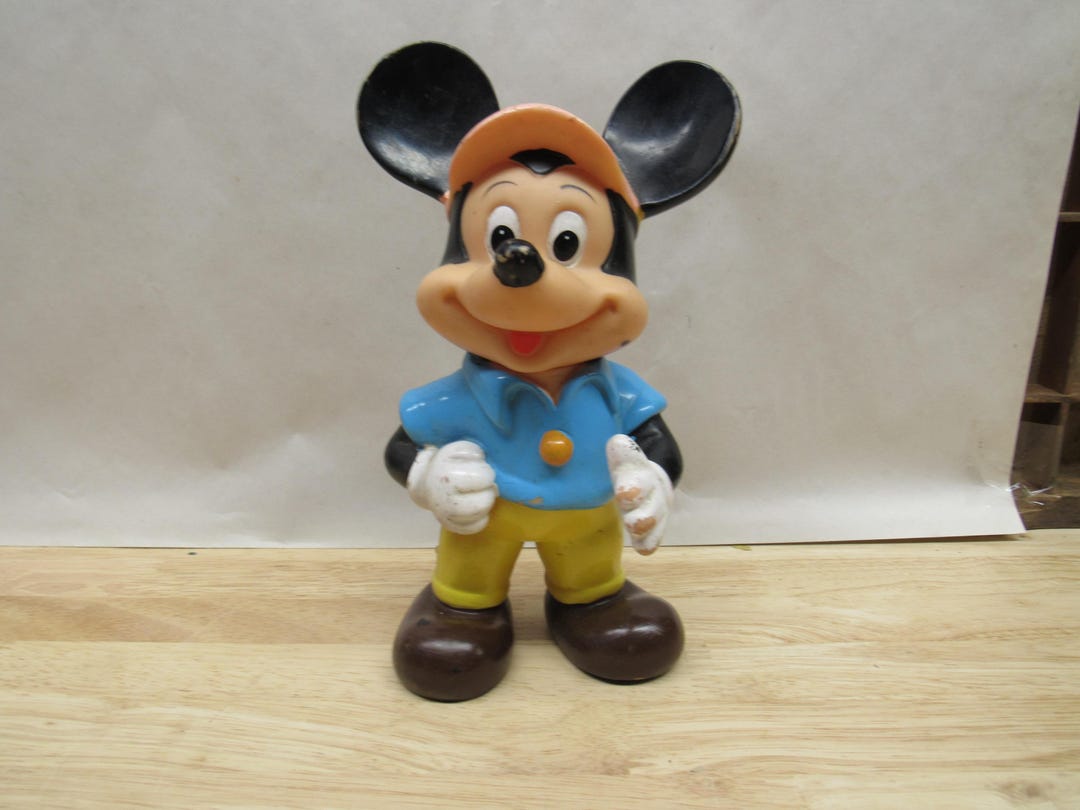 Mickey Mouse Doll, Vintage Plastic Painted Mickey Mouse Decorative Doll ...