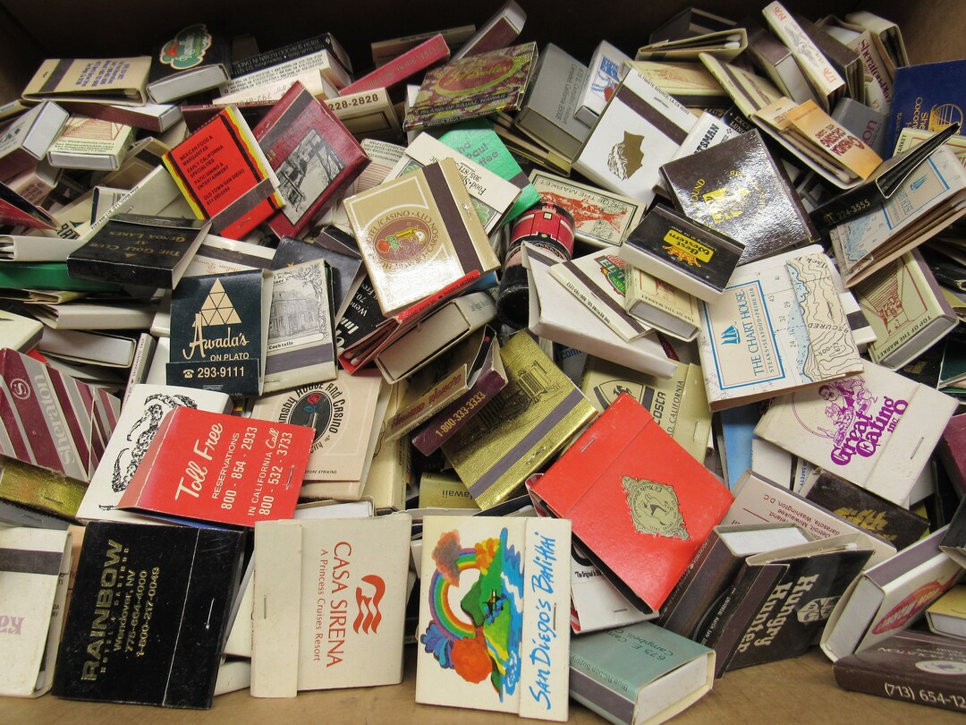 Matchbook Collection, Choose Your Amount of Match Boxes/books, Hotel ...