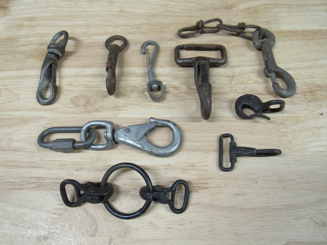 Rusty Clips, 9 Rustic Rusty Clips-buckles, Rusty Assemblage Pieces ...