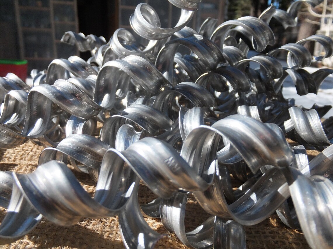 Twisted Aluminum Long Twisted Metal Pieces Curly Q Metal - Etsy