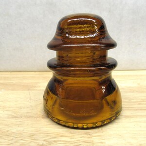 Amber Glass Insulator, Orange Amber Dominion Insulator, Dominion Glass ...