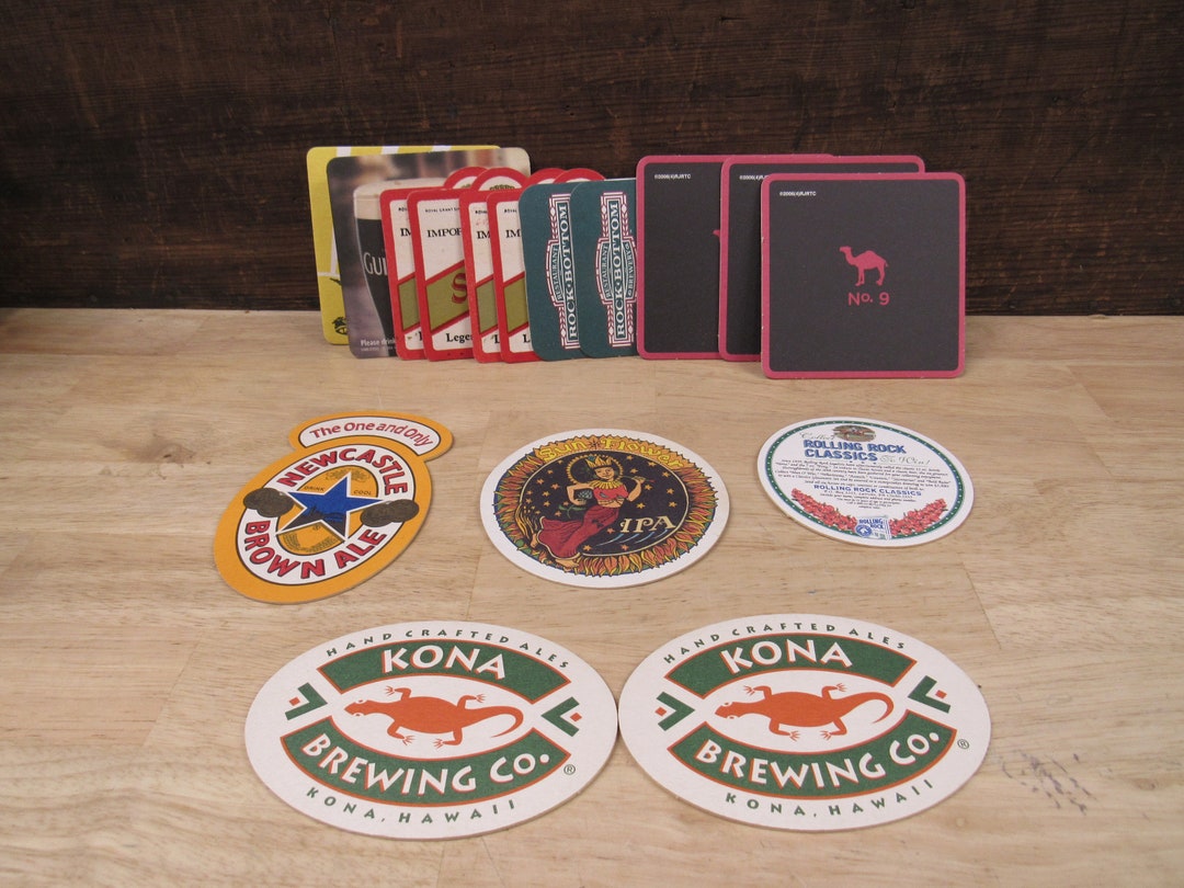 Beer Bar Coaster, 17 Cardboard Beer Coasters, Assorted Bar Coasters - Etsy