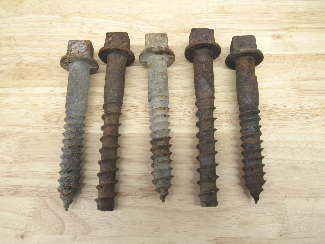 Railroad Hardware, Railroad Bolts, Rusty LARGE Railroad Lag Screws - Etsy