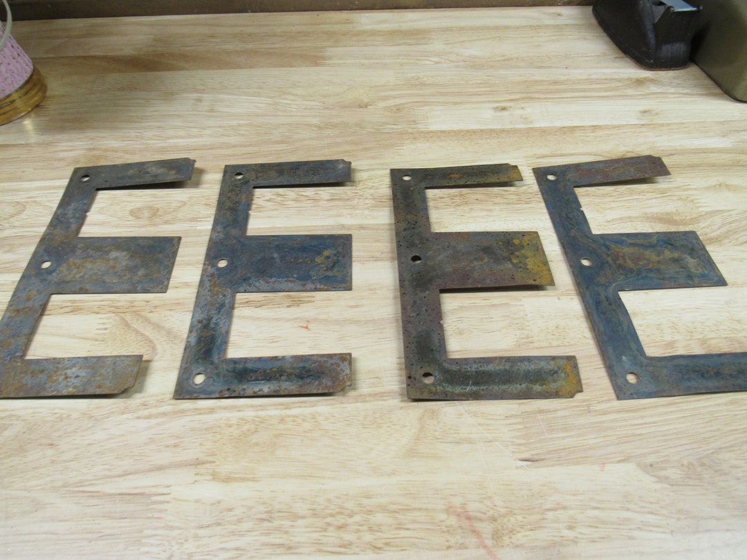 Metal E Shapes, 8" SUPER EXTRA LARGE Flat Metal E's, 8" Wonderful "e ...