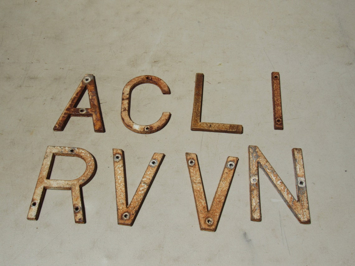 Metal Letter Cast Iron Letter - Etsy