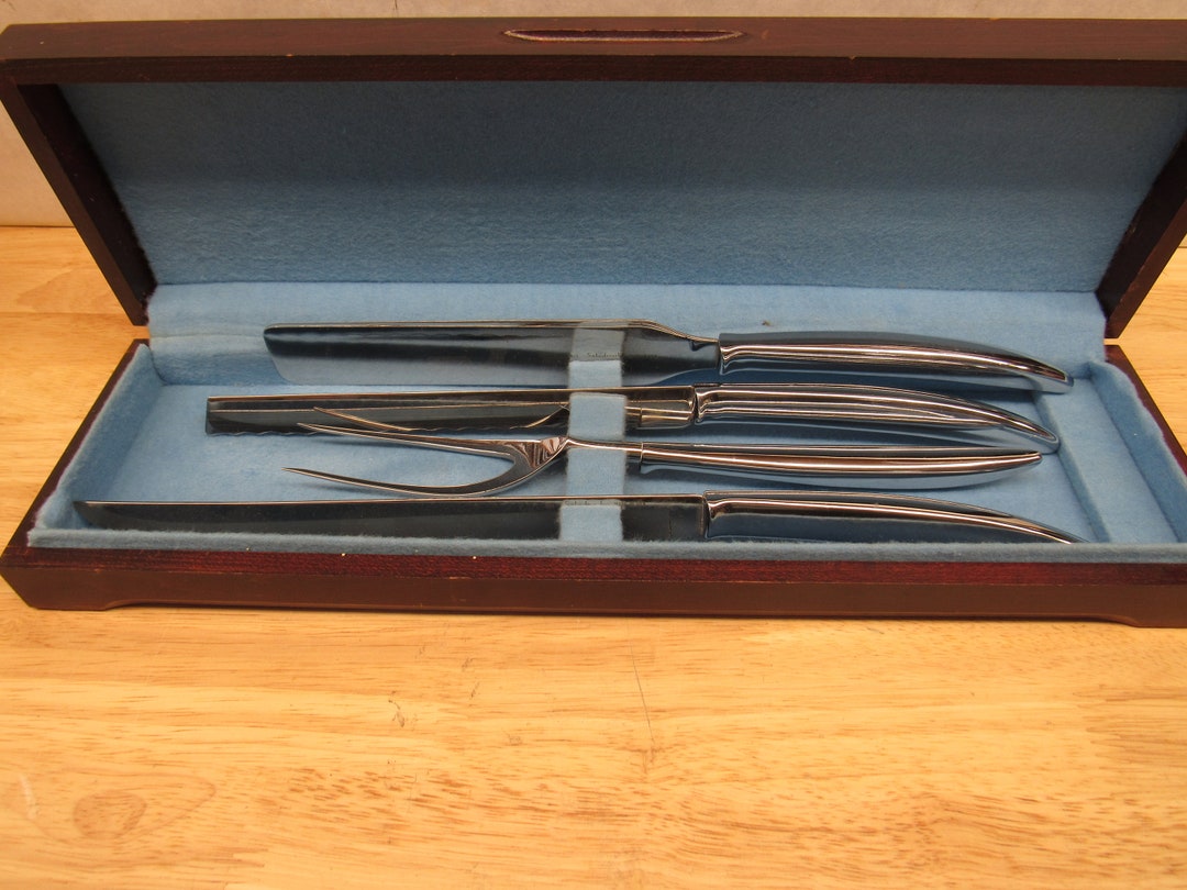 Saladmaster Carving Set, 4 Piece Knife and Fork Carving Set in Original ...