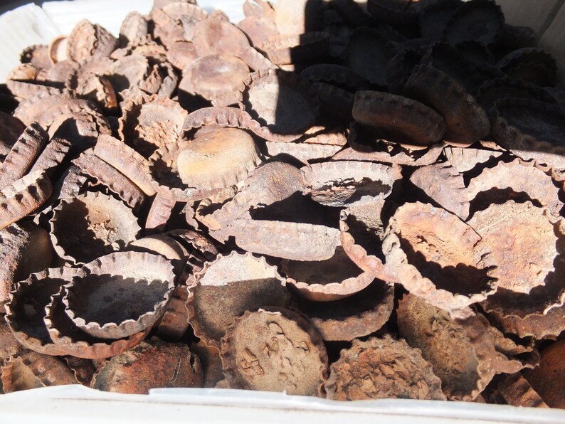 Rusty Bottle Caps Rusty Parts Metal Rusty Bottle Caps | Etsy