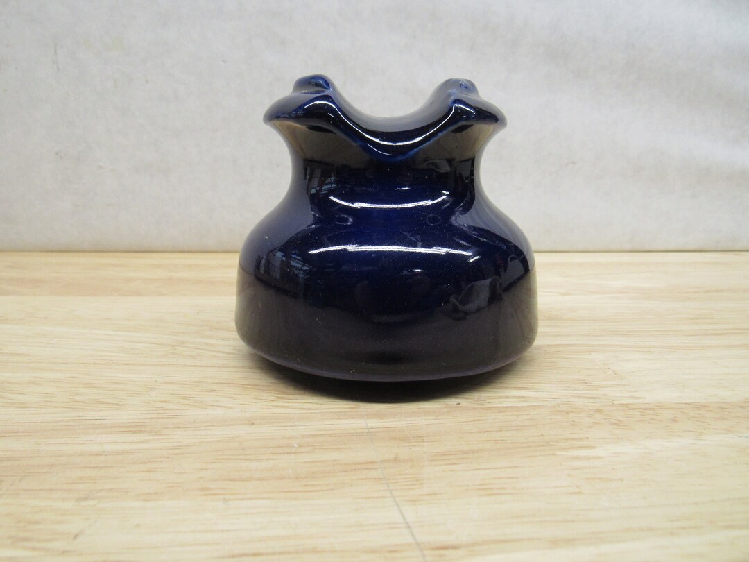 Cobalt Blue Insulator, Large Blue Ohio Brass Porcelain Insulator ...