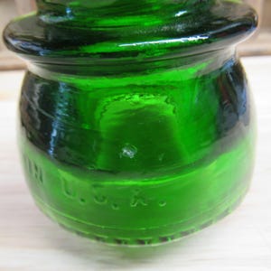 Green Glass Insulator, Beautiful 7-up Green Hemingray Insulator, Bright ...
