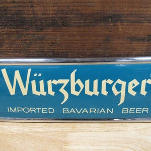 WURZBURGER Beer Sign, Plastic Vintage Blue Wurzburger Beer Sign - Etsy