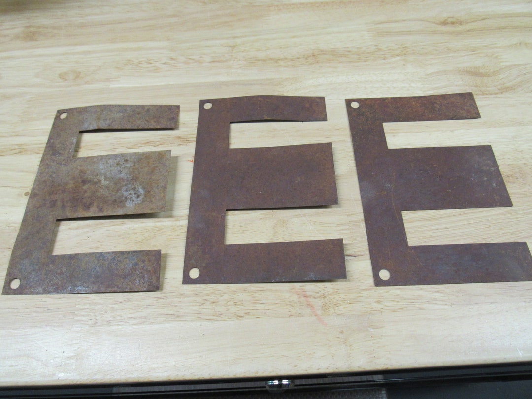 Metal E Shapes, EXTRA LARGE Flat Metal E's, 6 1/2" Wonderful "e" Shaped ...