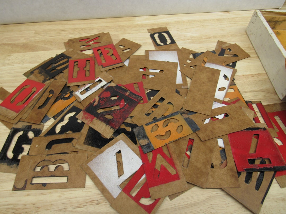 Cardboard Letter Stencils, Allotment of Cardboard Letter and Number ...