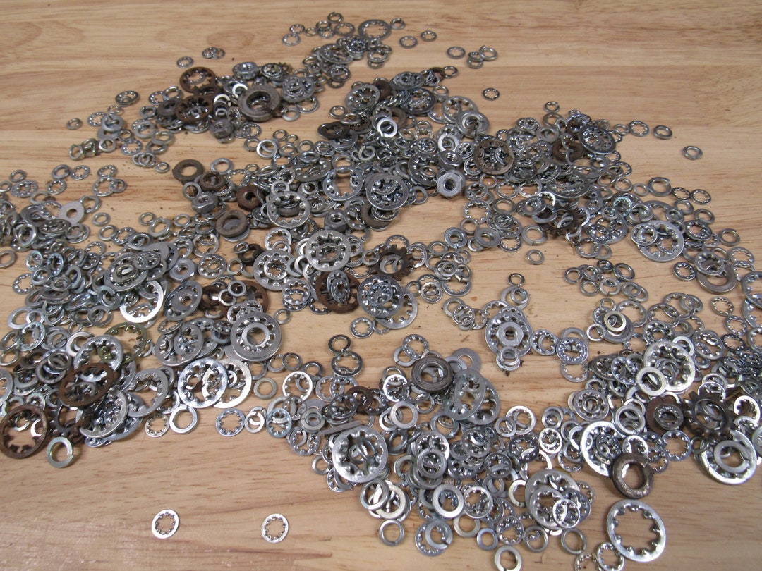 Bulk Star Washers, Assorted Sizes Star Washers and Mini Flat Washers ...