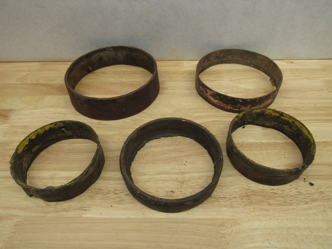 Wagon Wheel Rings, Round Metal Rings, 5 Rusty Metal Rings, Heavy Duty ...