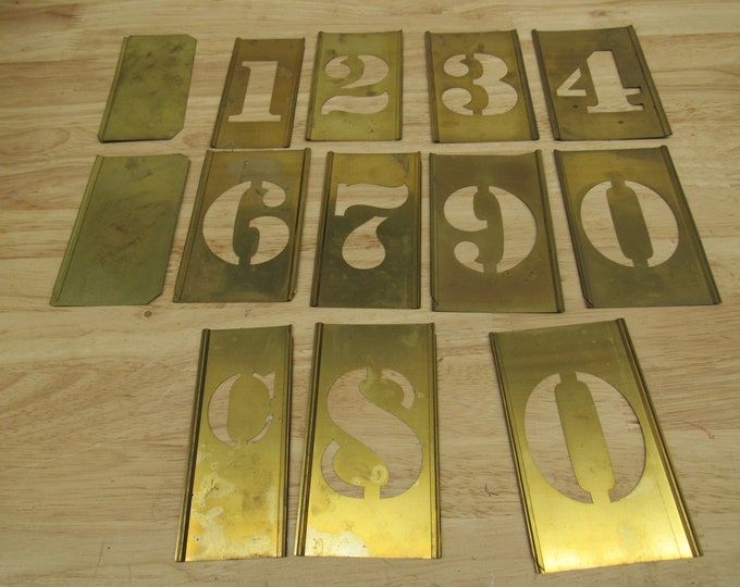 Brass Number Stencils - Etsy