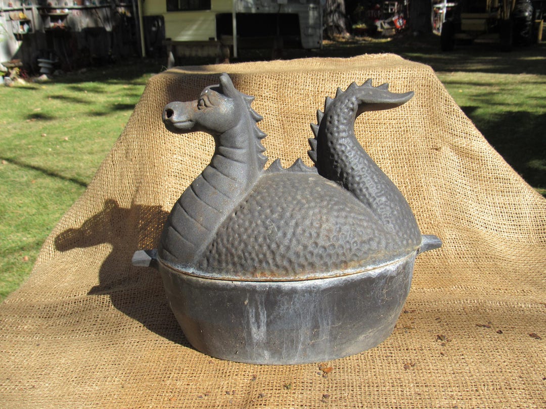 Cast Iron Dragon, Large Cast Iron Dragon Wood Stove Steamer - Etsy