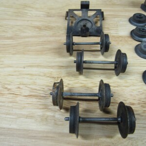 Toy Train Parts, Assorted Metal Toy Train Chassis and Axles With Wheels ...