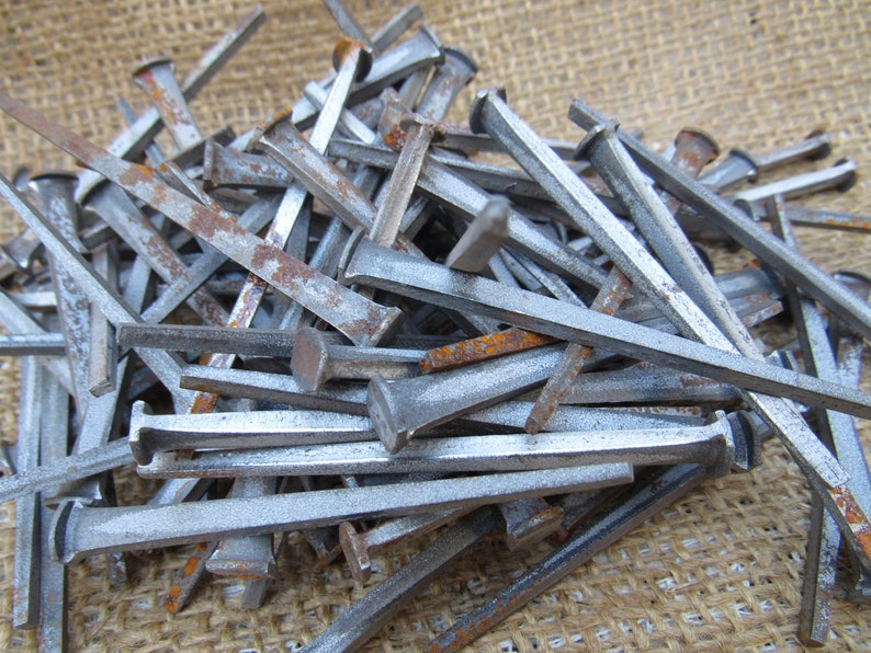 Square Cut Nails 50 Metal 3 Square Nails New Old Stock | Etsy