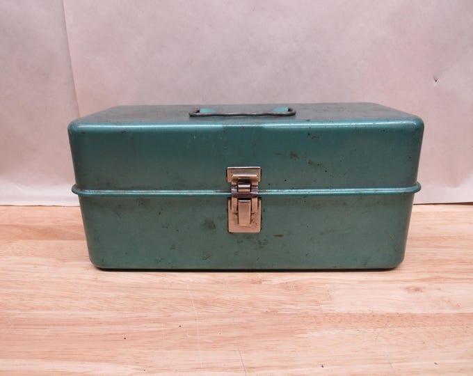 Rustic Tool Box, Blue/green Tool or Tackle Box - Etsy