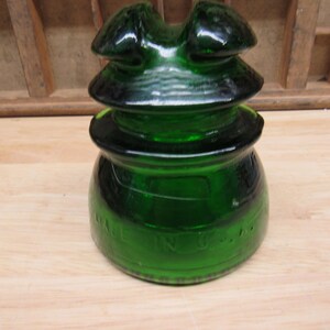 Green Glass Insulator, Beautiful 7-up Green Hemingray Insulator, Bright ...