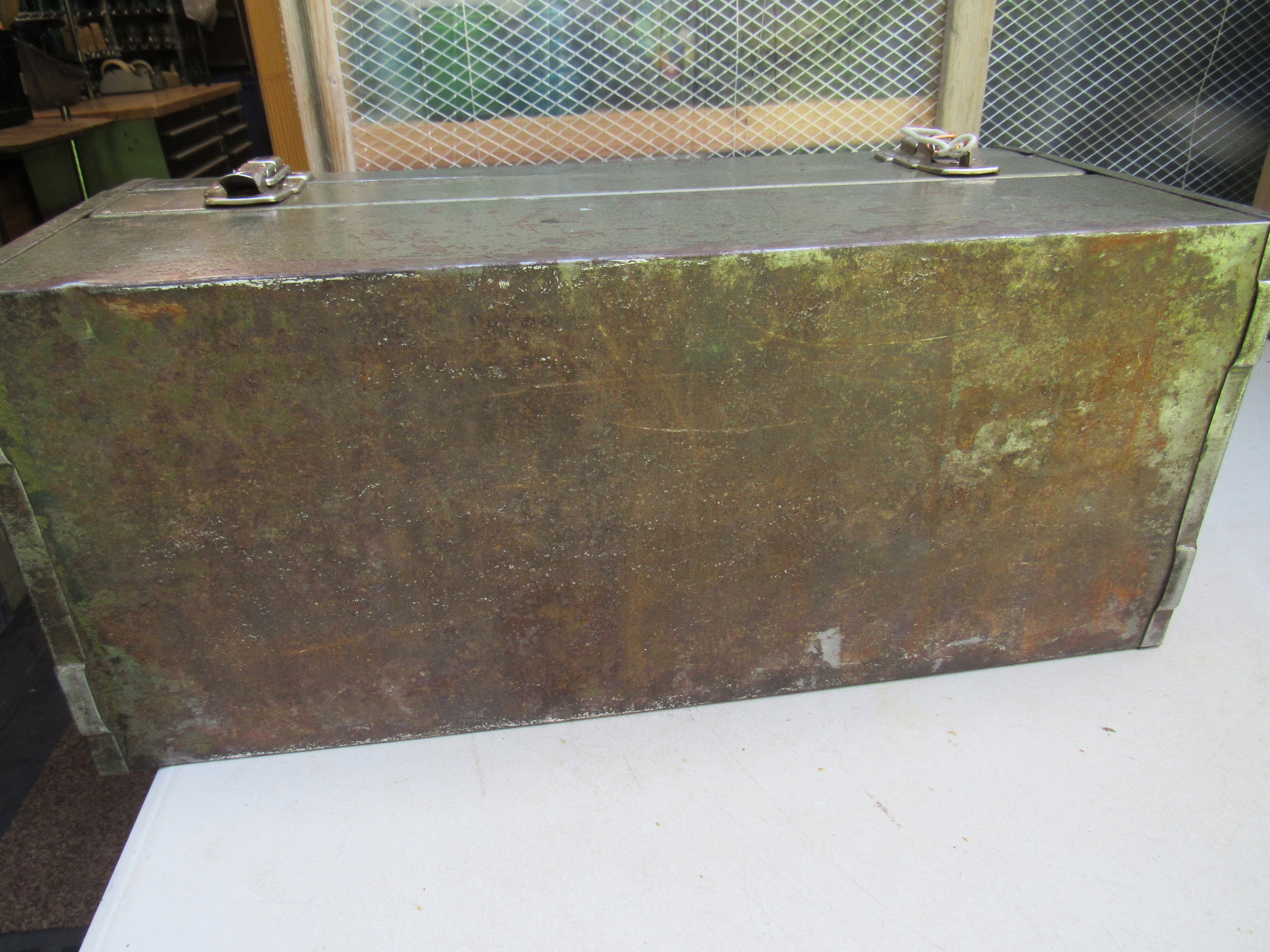 Rustic Tool Box Metal Park Box Green Park Tool Box With | Etsy