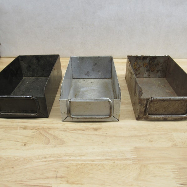 Metal Storage Bin - Etsy