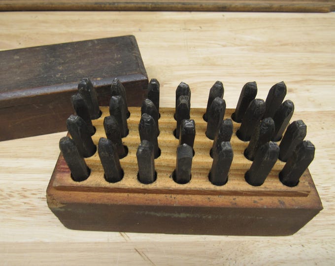 Alphabet Punch Set, Millers Falls Metal Alphabet Punch Set, Heavy Duty ...