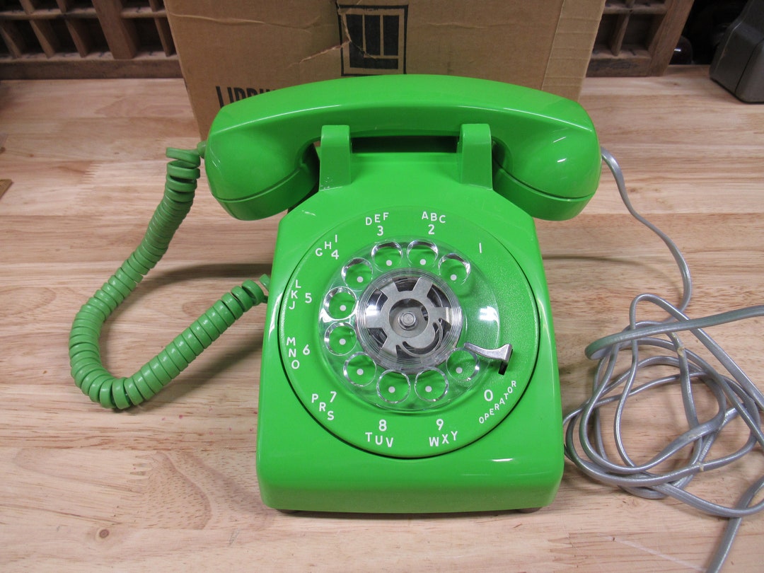 Lime Green Telephone New in Original Box Lime Green Rotary - Etsy