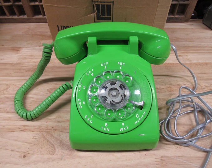 Lime Green Telephone, New in Original Box Lime Green Rotary Phone - Etsy