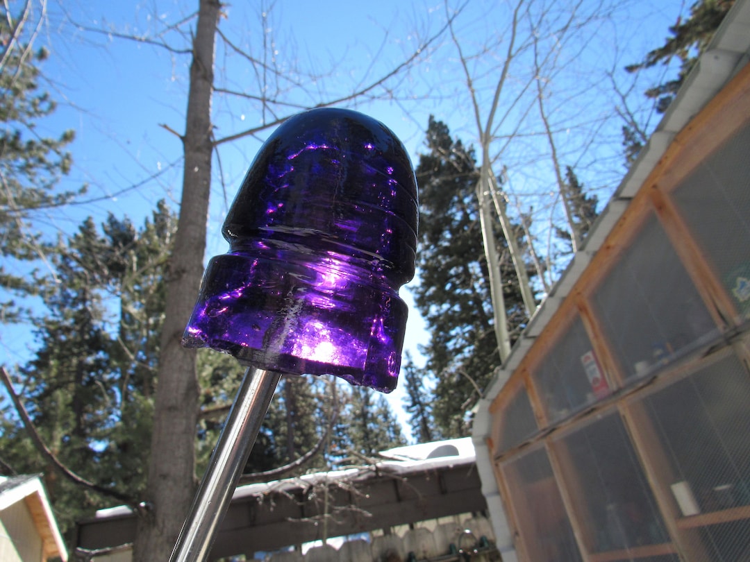 Purple Glass Insulator, Canadian Pacific Purple Beehive Insulator ...