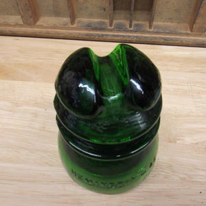 Green Glass Insulator, Beautiful 7-up Green Hemingray Insulator, Bright ...