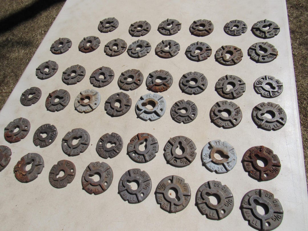 Decorative Washers, 4 Decorative Metal Washers, 4 Cast Iron Stress ...