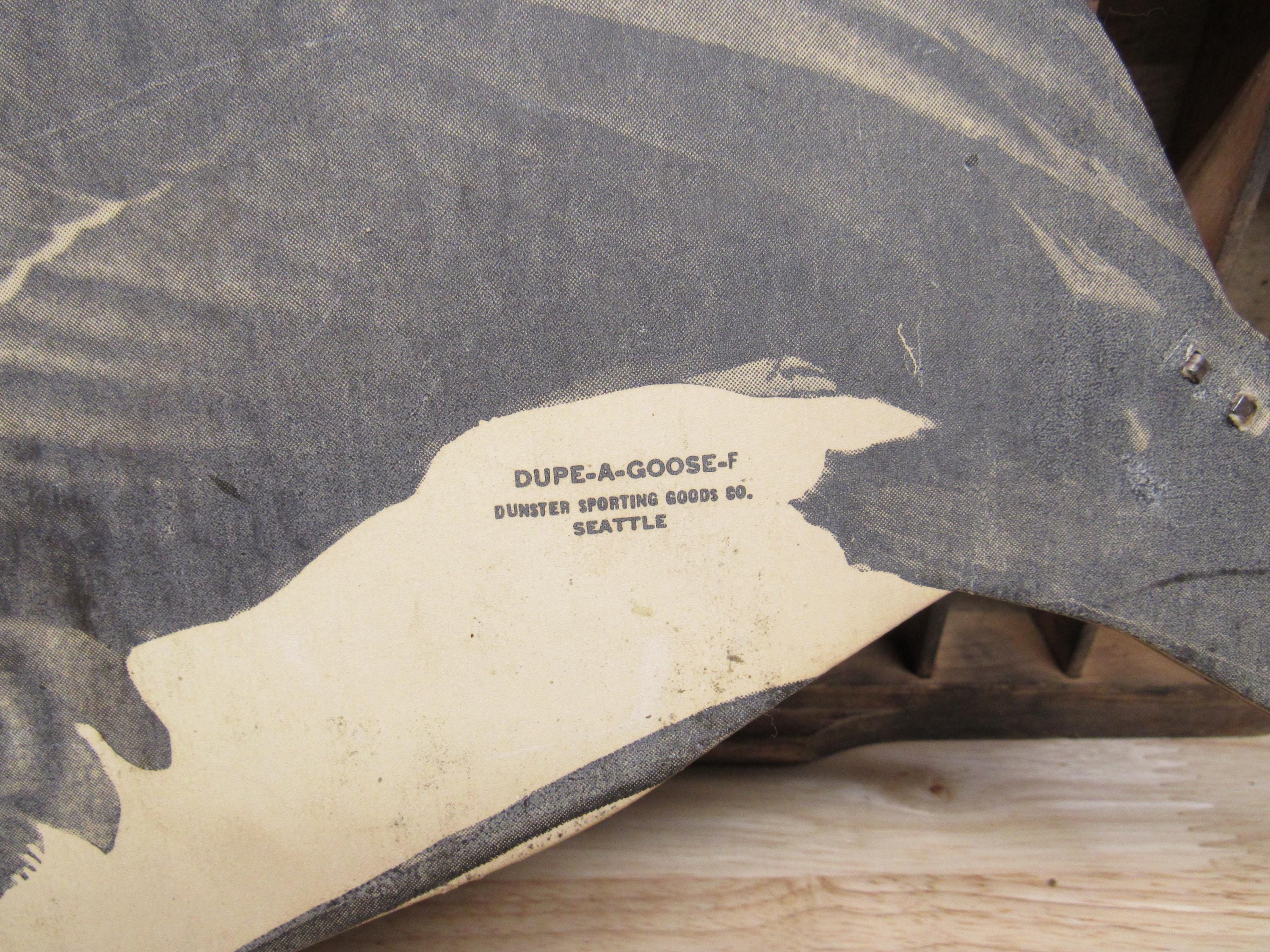 Dupe A Goose, Cardboard Folding Goose Decoy, Dupe A Goose F, Dunster ...