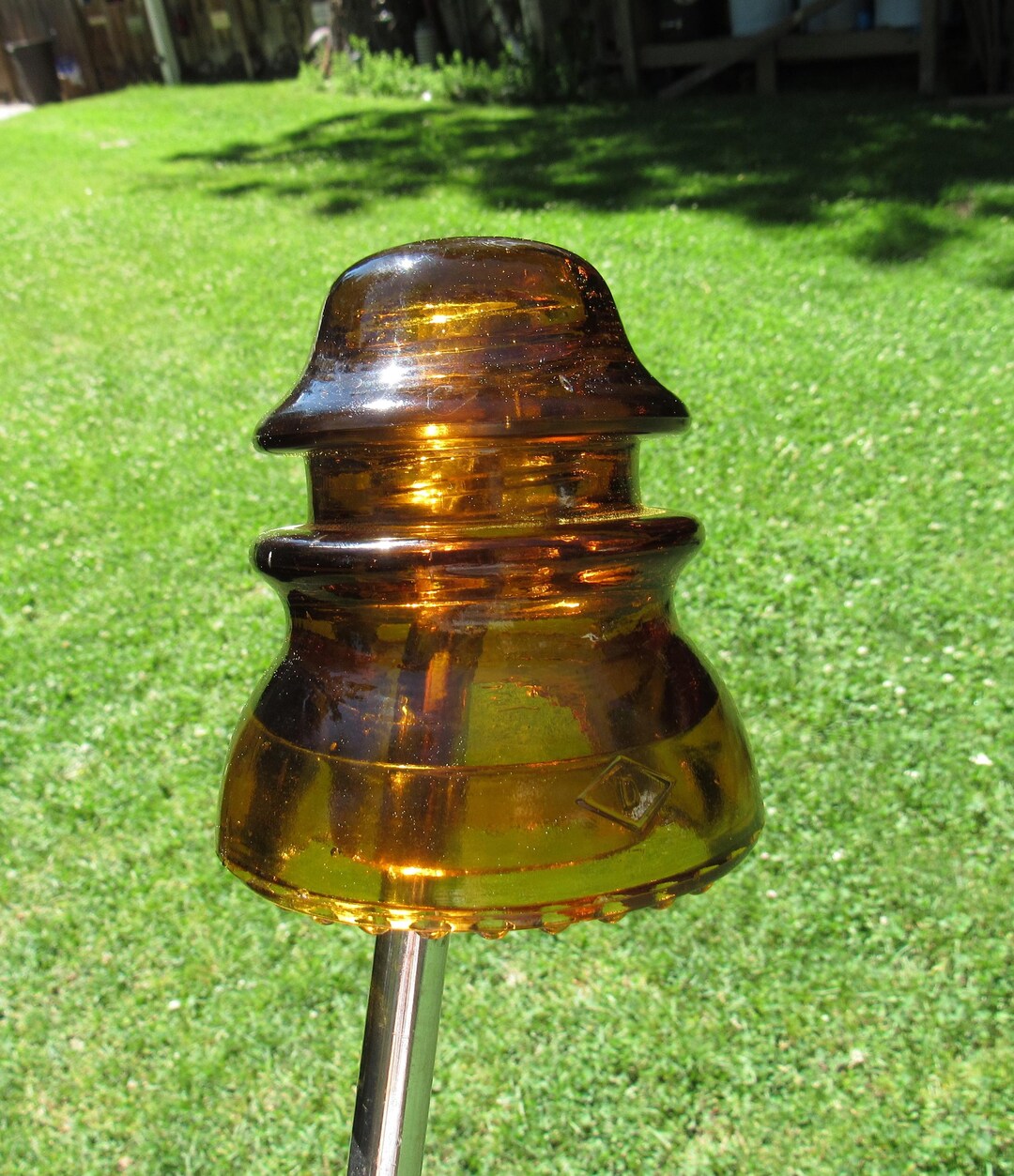 Amber Glass Insulator, Orange Amber Dominion Insulator, Dominion Glass ...