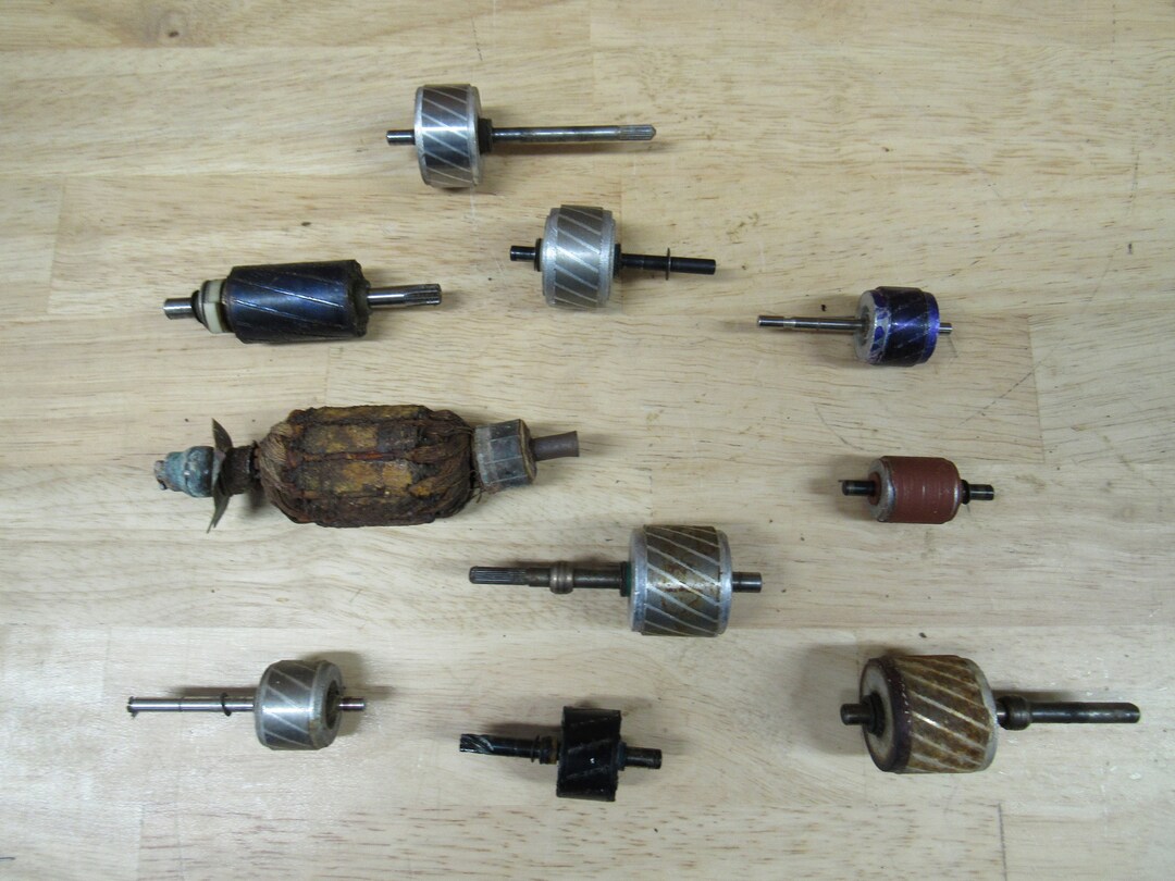 Rusty Armatures, 10 Small Industrial Armatures, Motor Armature, Starter ...