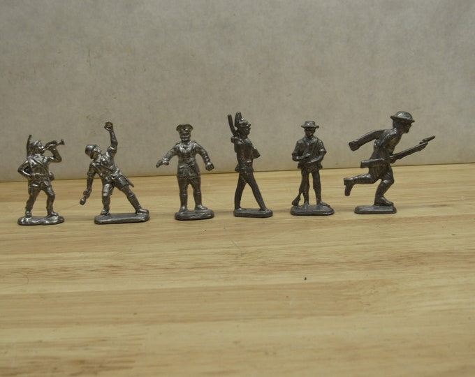 Pewter Toy Soldiers, 6 Antique Metal Soldiers - Etsy