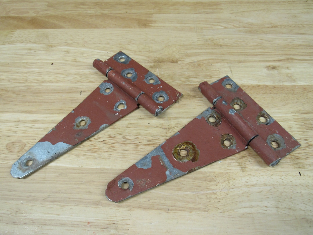 Painted Metal Hinges Pair of Industrial Hinges - Etsy
