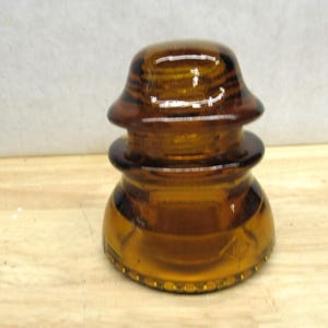 Amber Glass Insulator, Orange Amber Dominion Insulator, Dominion Glass ...