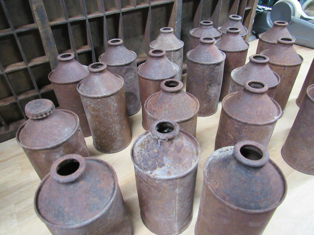 Rusty Cone Cans, 3 Vintage Beer Cans, Vintage Cone Can, Acme Beer Can ...