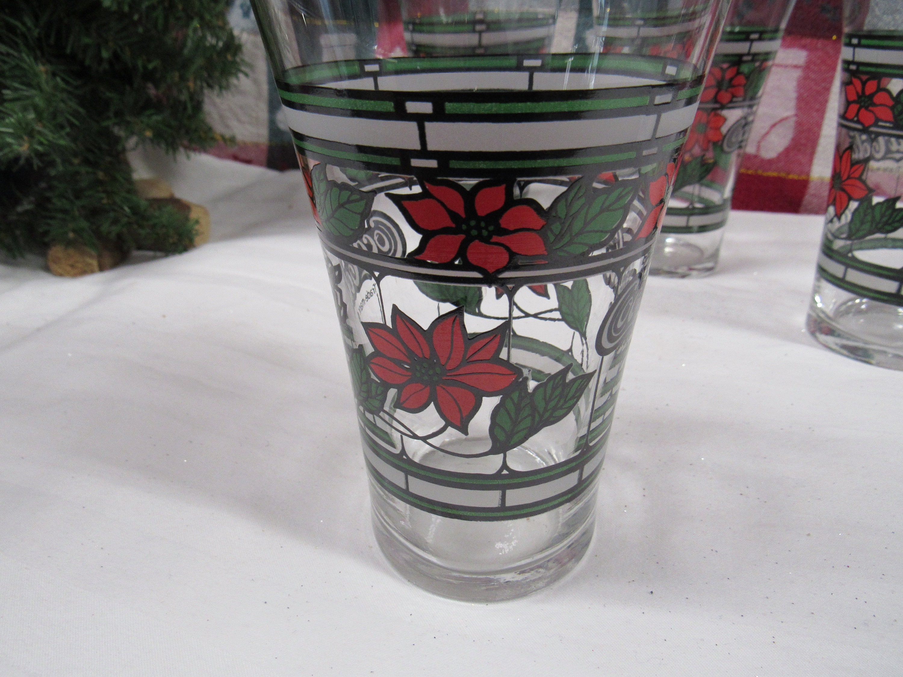 Collectible Coca-Cola Glass Poinsettia Coca-Cola Glass | Etsy