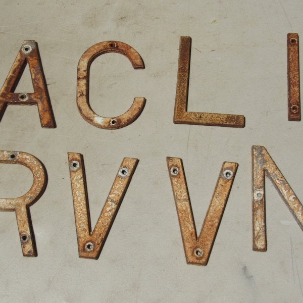 Cast Iron Metal Letters - Etsy