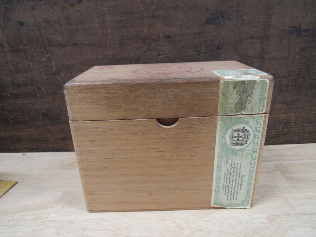 Jamaica Cigar Box, Wooden Cigar Box From Jamaica, Temple Hall Soutar ...