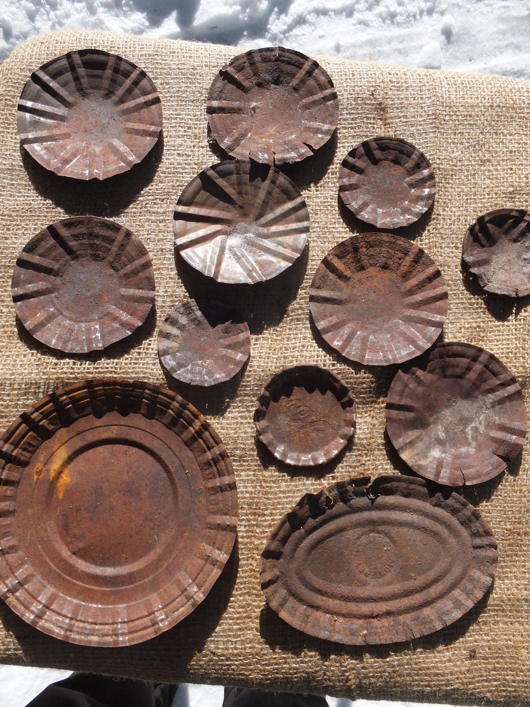 Altered Rusty Lids, 10 Rusty Lids, Rusty Parts, Metal Rusty Lids, Rusty ...