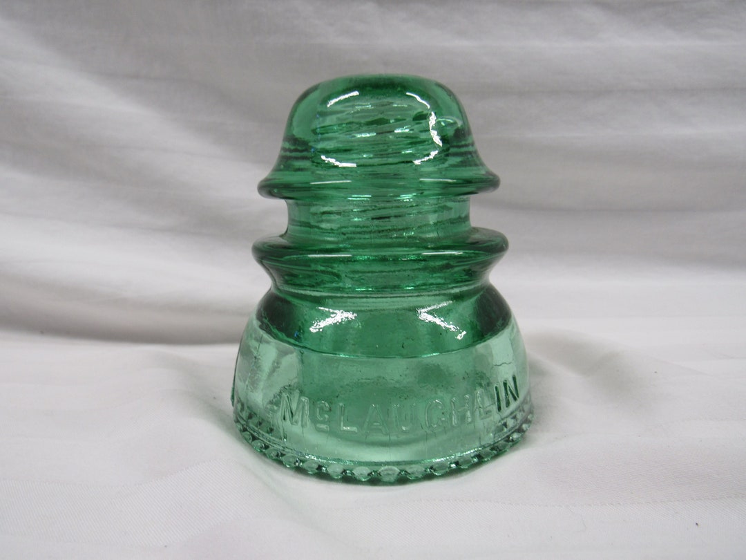 Green Glass Insulator, Stunning Green Mclaughlin Insulator, Bright ...
