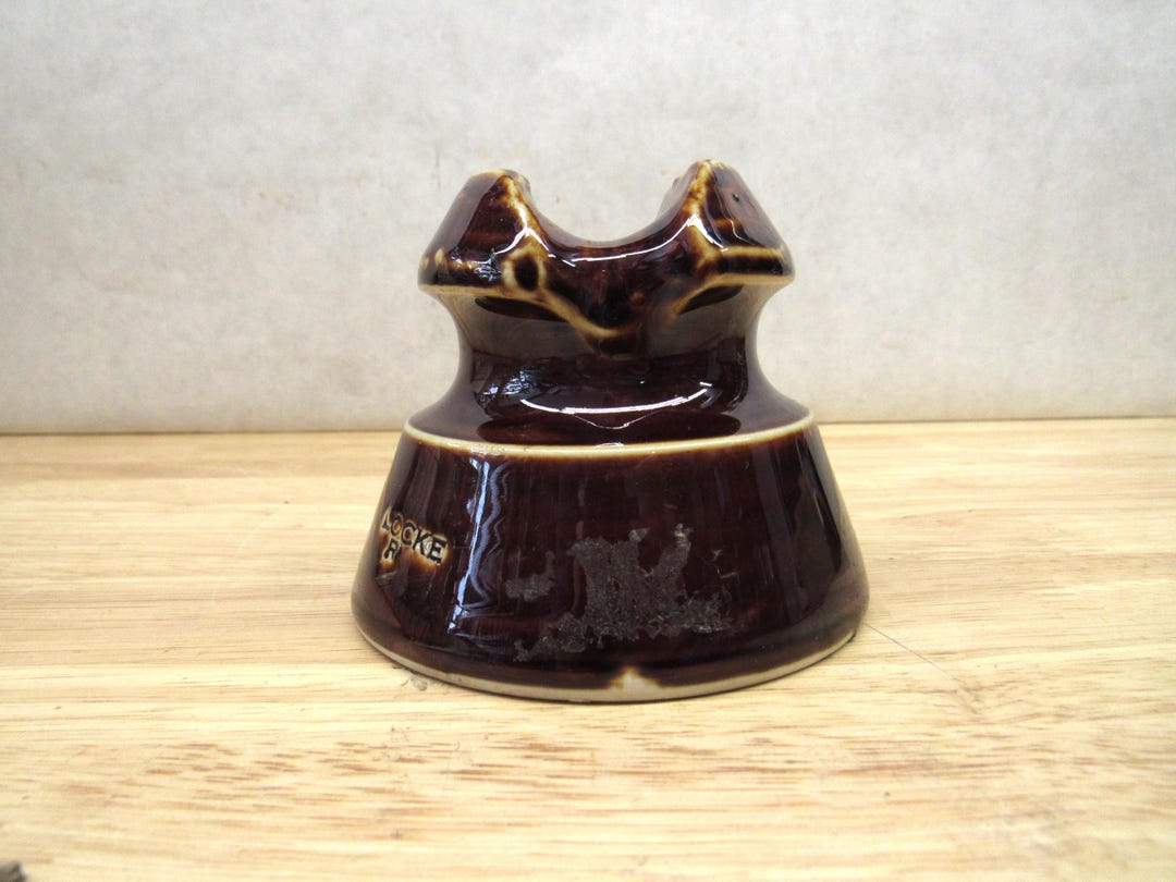 Locke Porcelain Insulator, Brown Locke Cable Top Insulator - Etsy