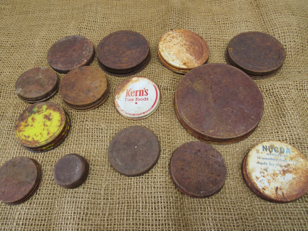 Rusty Lids, Rusty Metal Lids, Metal Rusty Lids, Lid-craft Project ...