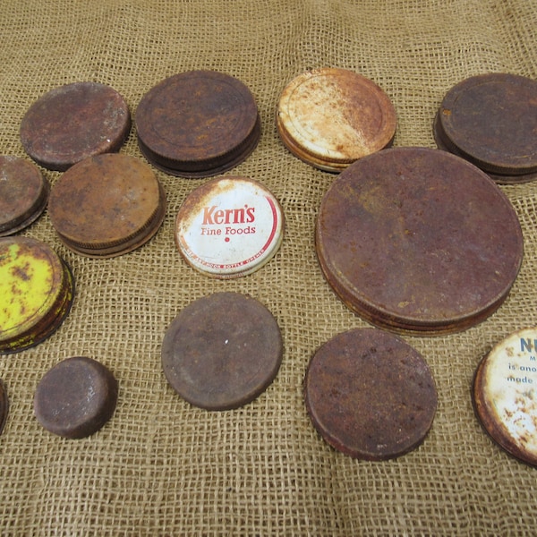 Rusty Lids - Etsy