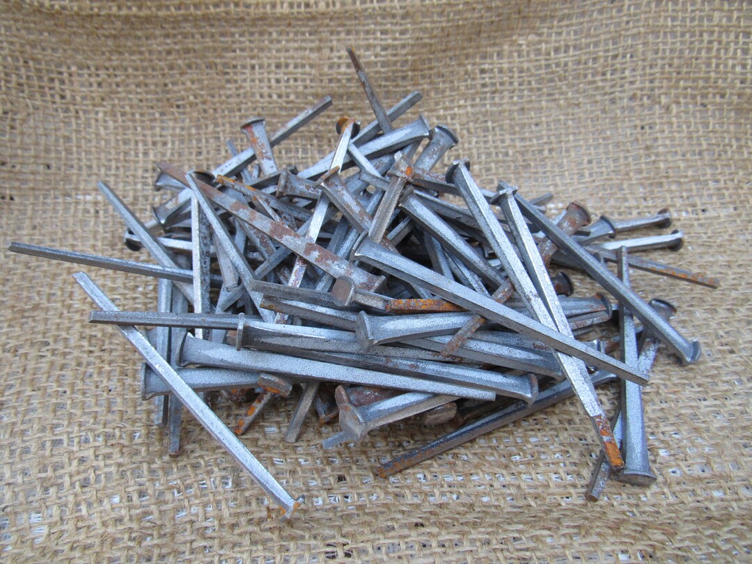 Square Cut Nails, 50 Metal 3 Square Nails, New Old Stock Square Nails ...