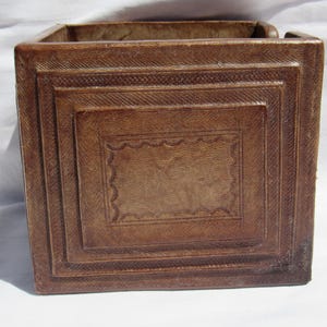 Leather Desk Accessory, Leather Desk Note Paper Holder - Etsy